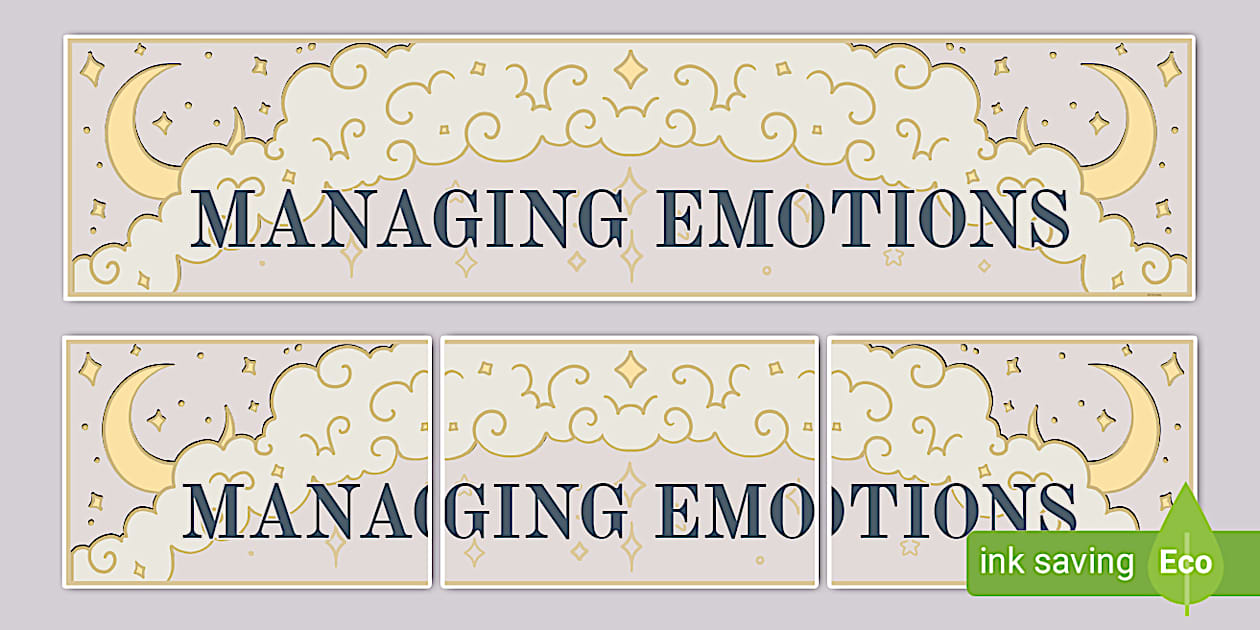 Managing Emotions Display Banner (Teacher-Made) - Twinkl