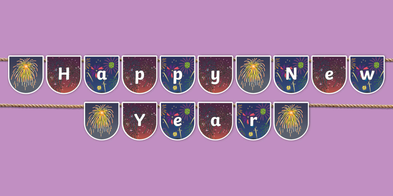 * NEW * Happy New Year Display Bunting (teacher made)