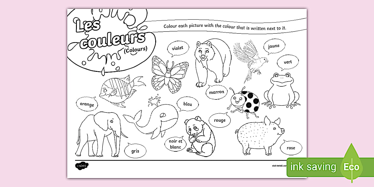 👉 French: Colours Activity Sheet (teacher made) - Twinkl