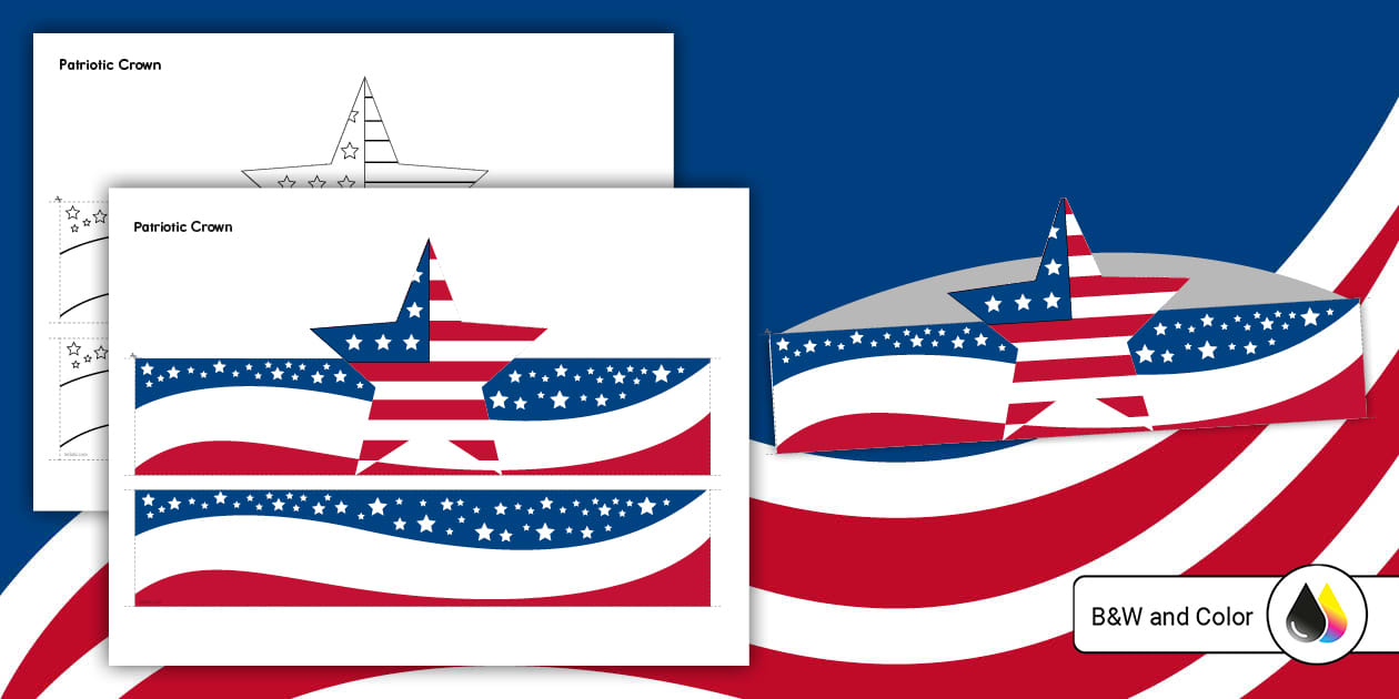 FREE Patriotic Crown Craft | 4th of July, Memorial Day