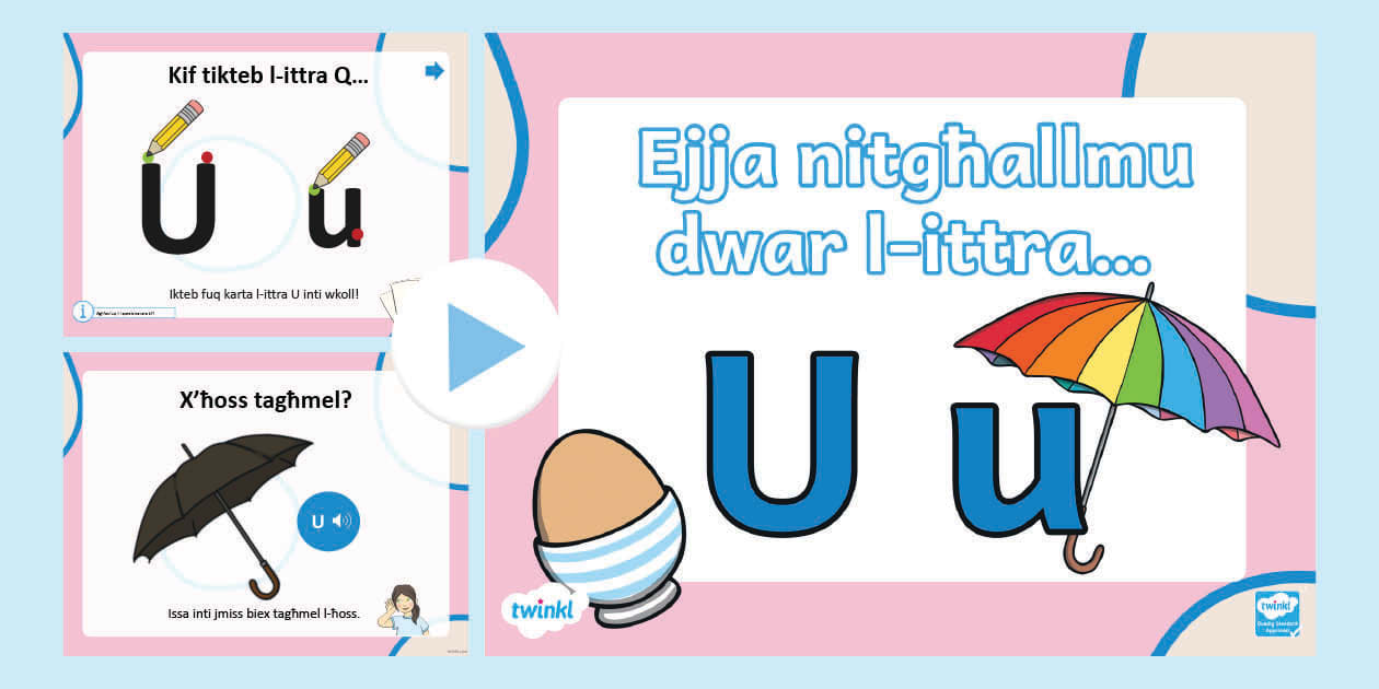 Preżentazzjoni: Ejja Nitgħallmu Dwar l-Ittra U l Twinkl