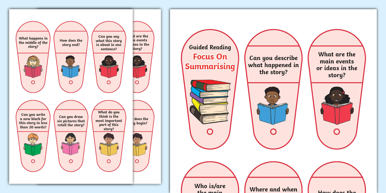 Guided Reading Fan - Focus On Summarising (Teacher-Made)