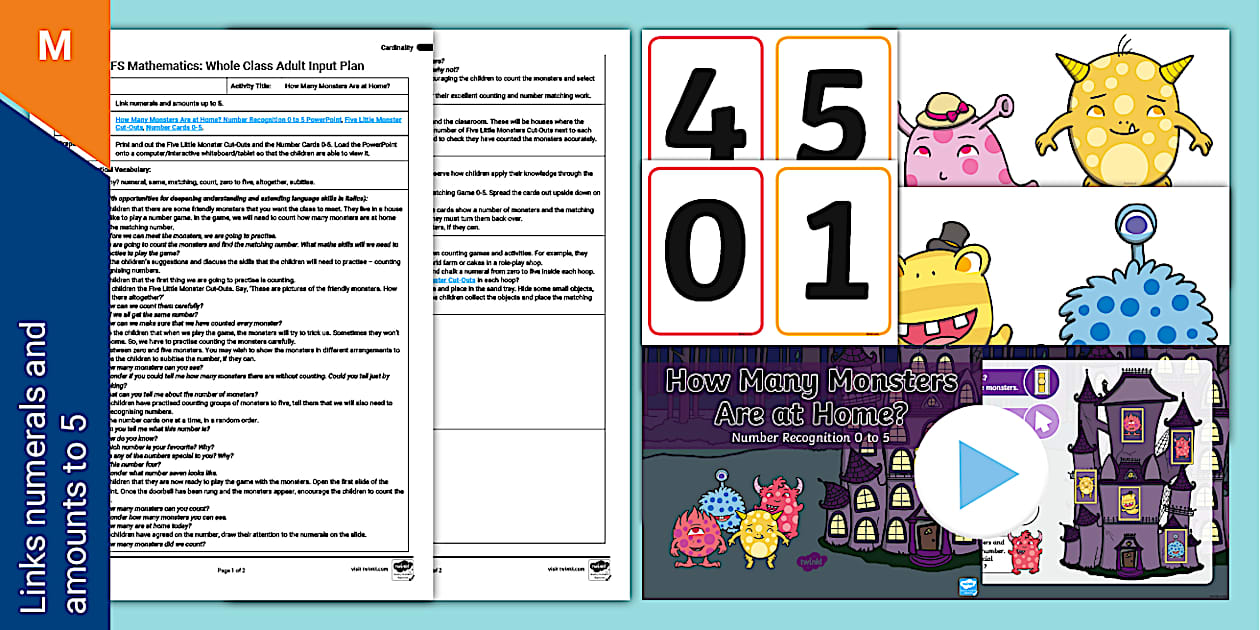 👉 EYFS How Many Monsters Are at Home? Plan & Resource Pack