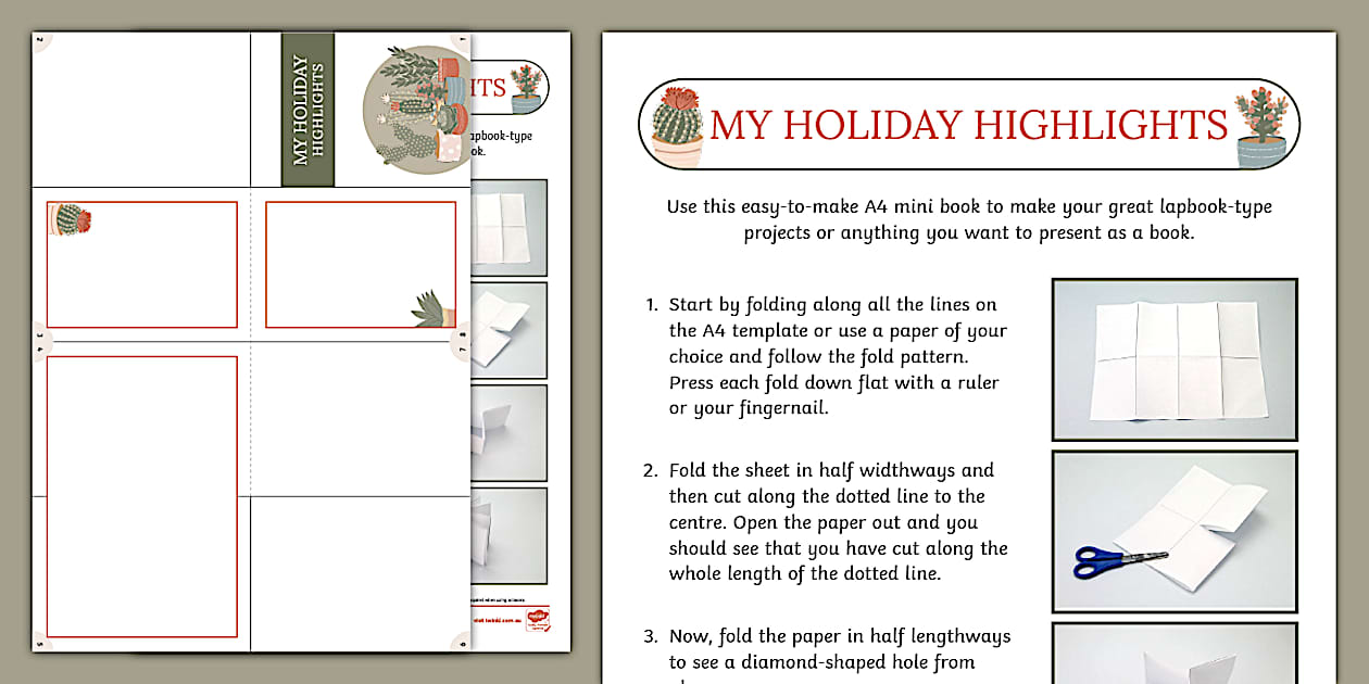 Holiday Highlights Mini Book - Back To School Recount