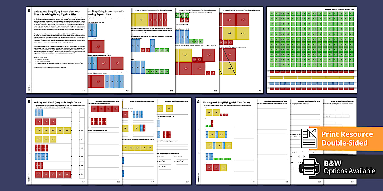 👉 Writing and Simplifying Expressions with Algebra Tiles