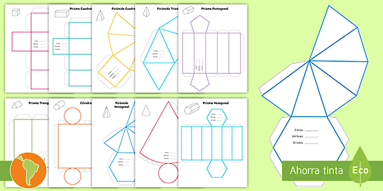 Actividad: Cuerpos geométricos para armar e imprimir