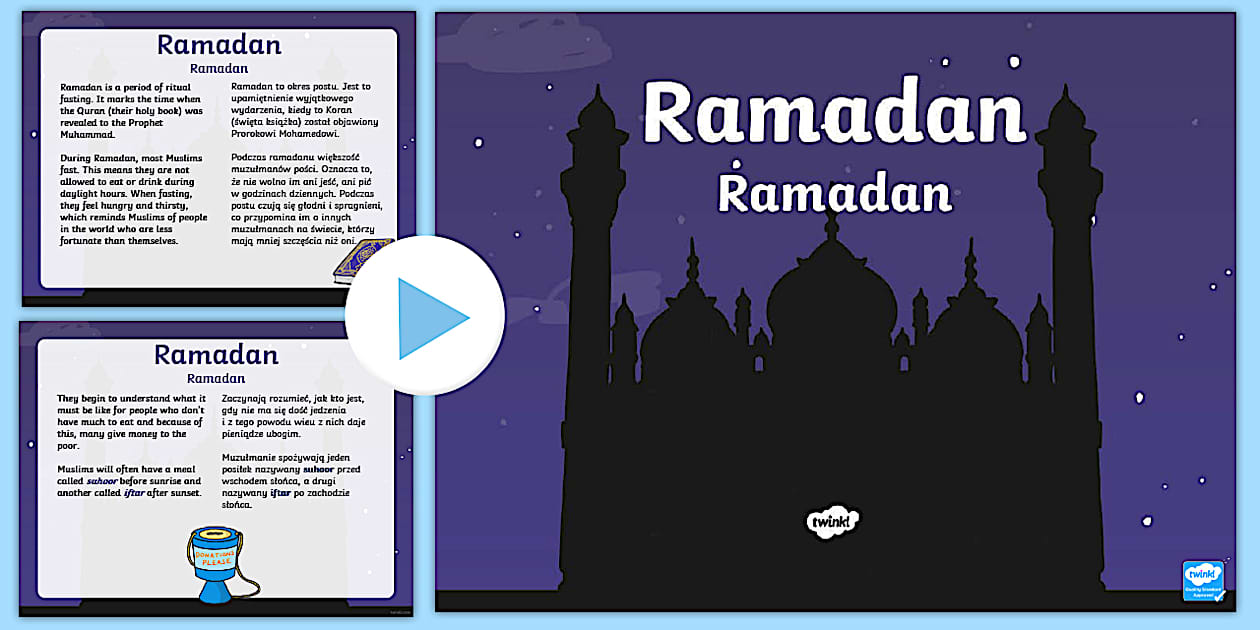 KS1 Ramadan Information PowerPoint English/Polish - KS1 Ramadan Information
