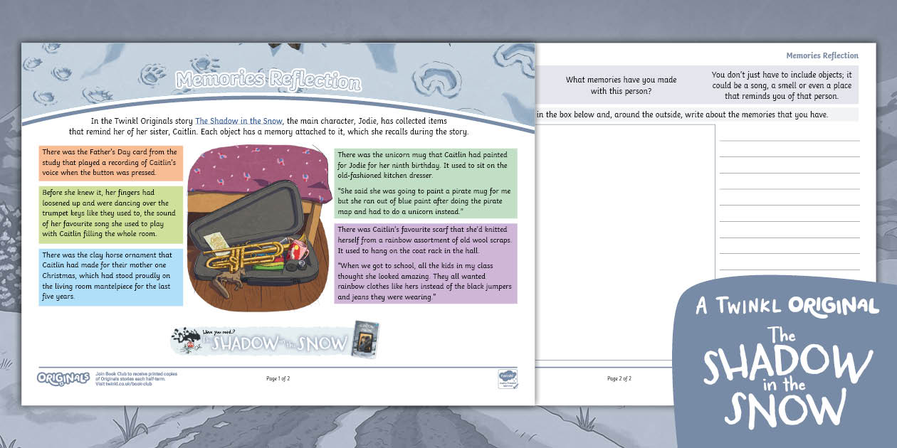 Memories Reflection KS2 Activity (Teacher-Made) - Twinkl