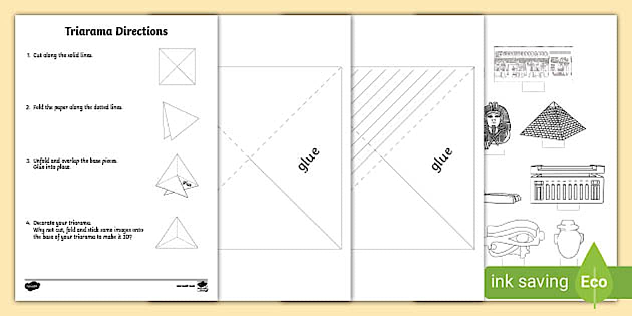 Ancient Egypt Triarama Activity (teacher made) - Twinkl