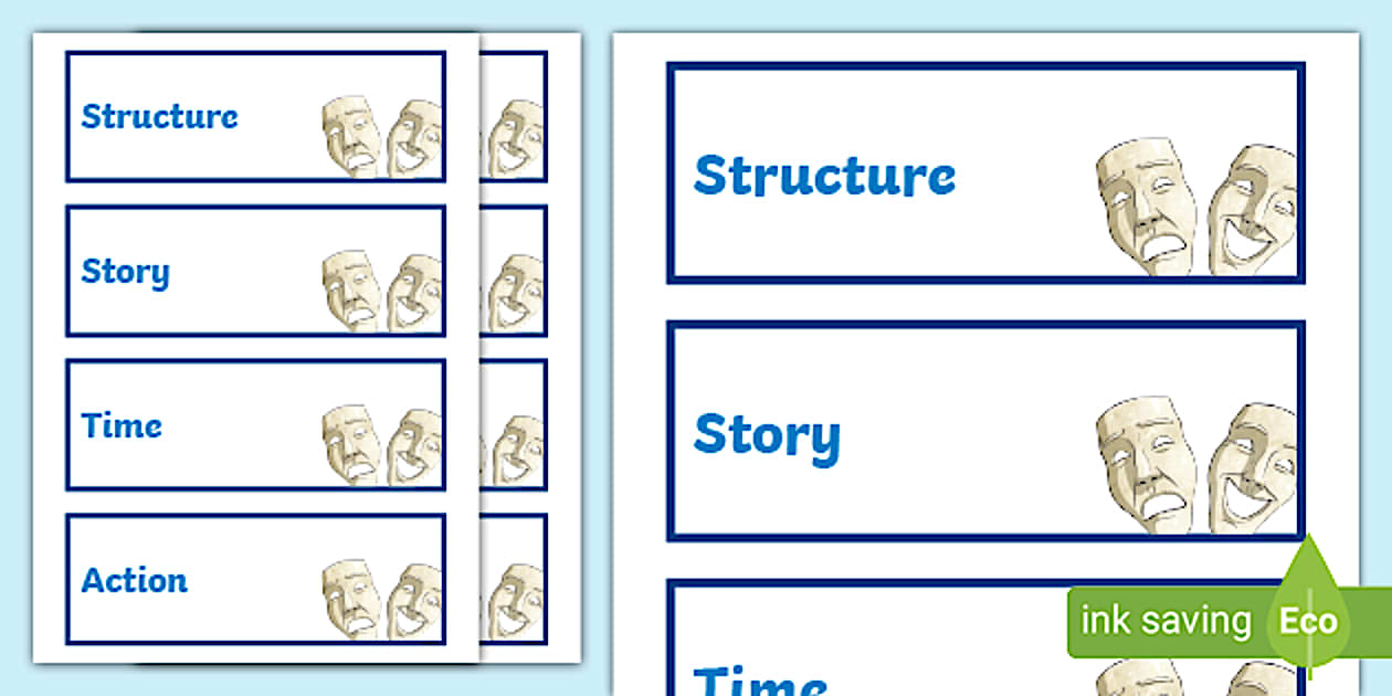 Conventions of Drama Word Cards