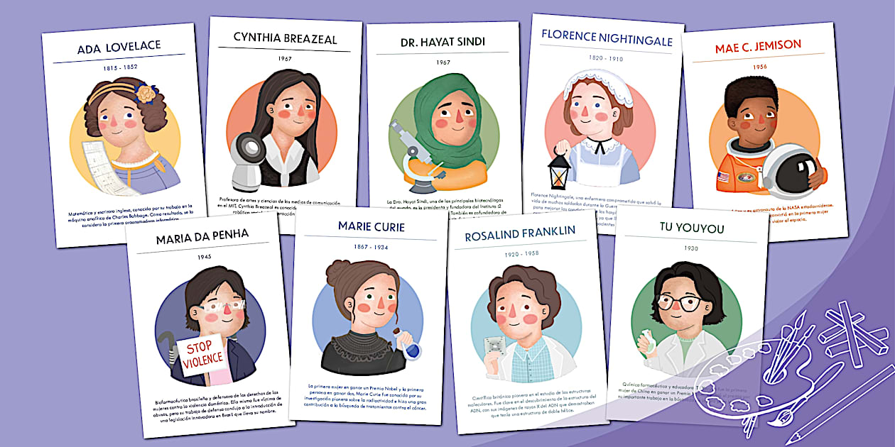 Pósters: Mujeres en STEM - Día Mundial de la Niña y la Mujer en la Ciencia