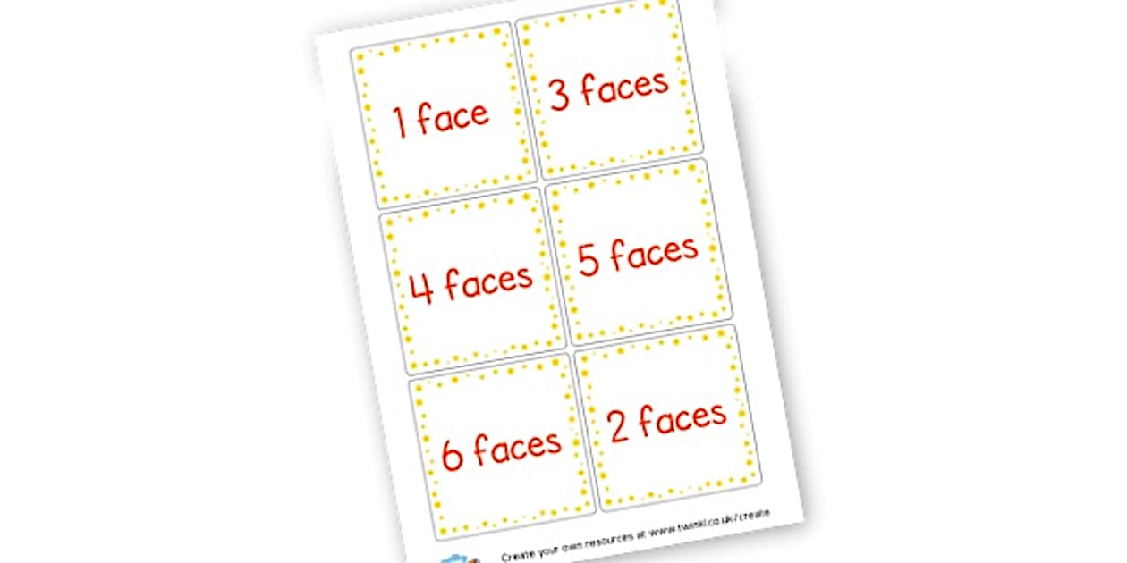 3d Shape Faces Cards (teacher made) - Twinkl