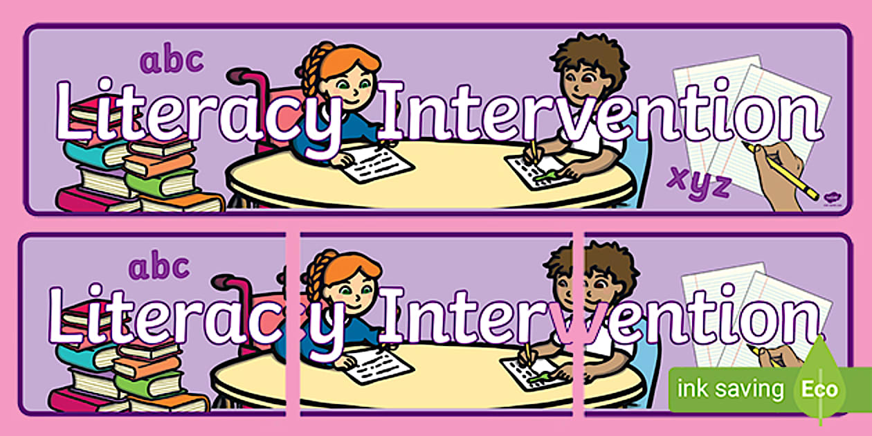 Literacy Intervention Display Banner-literacy banner, display banner ...