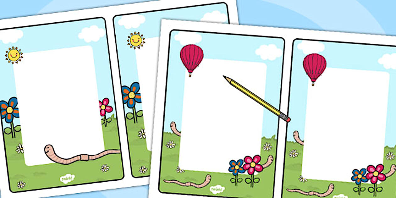 Worm Editable Note (teacher made) - Twinkl