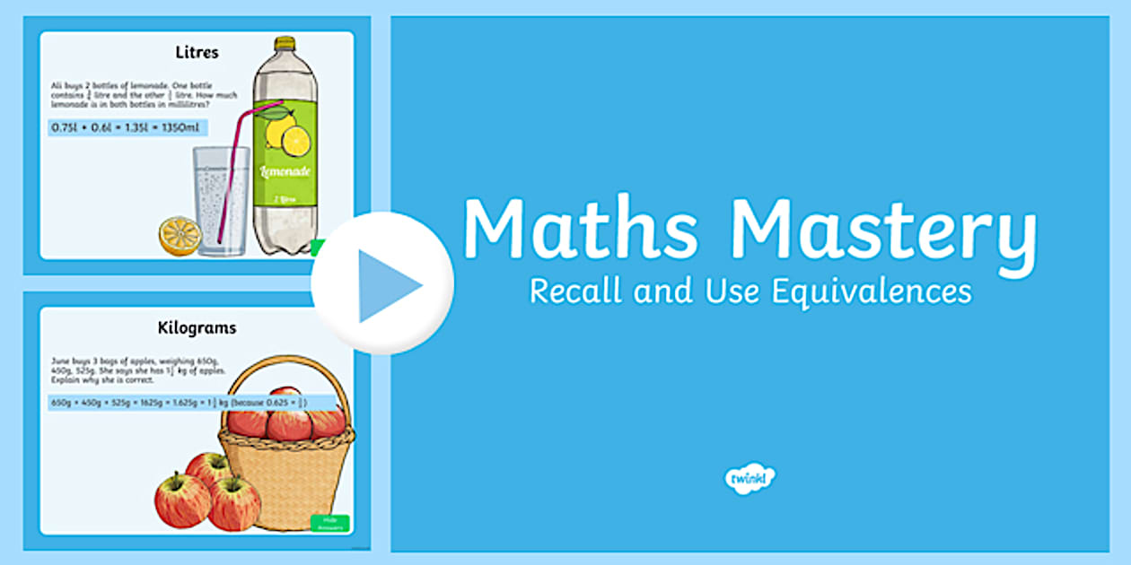 Year 6 Fractions Recall and Use Equivalences Maths Mastery Activities