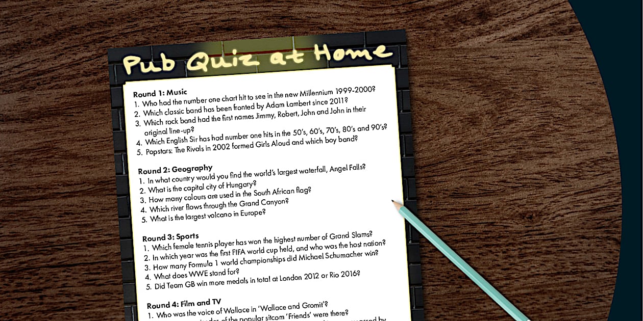 Pub Quiz At Home | Twinkl Party (teacher made) - Twinkl