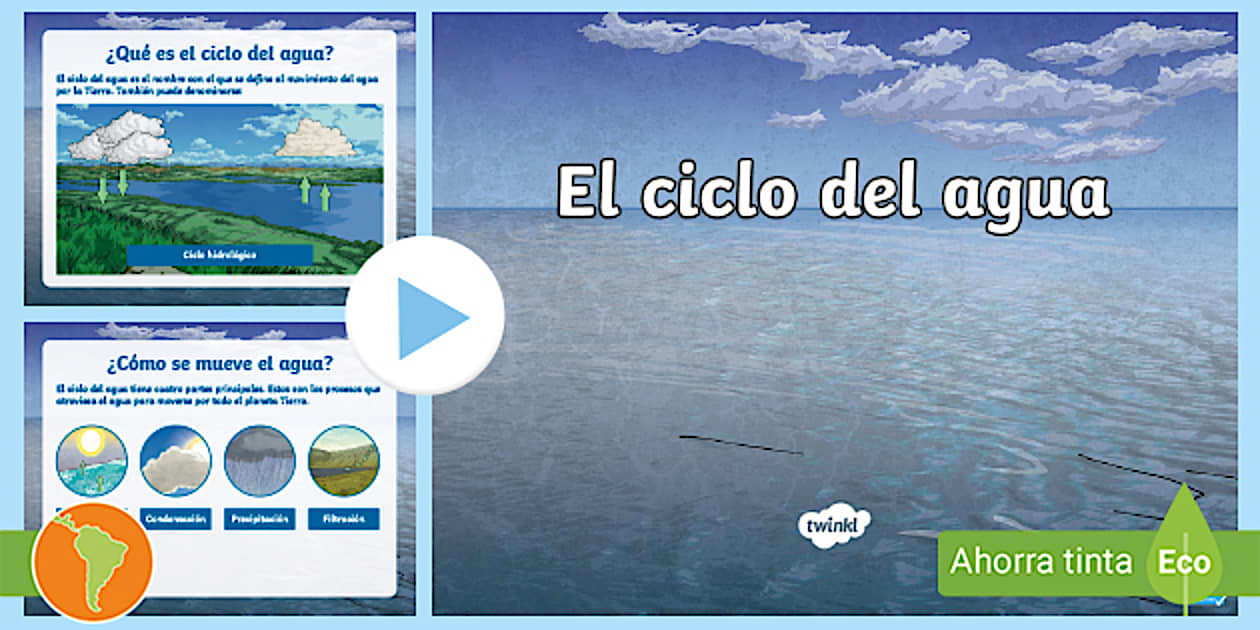 PowerPoint: El ciclo del agua para niños | Recursos Twinkl