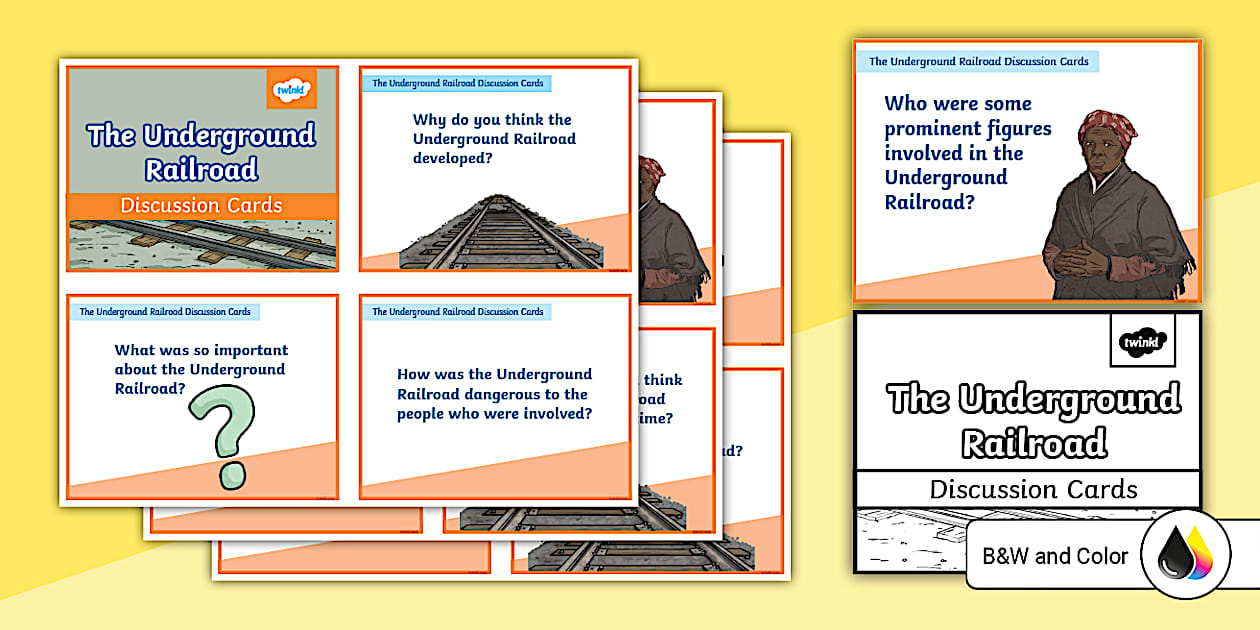 The Underground Railroad Discussion Cards for 3rd-5th Grade