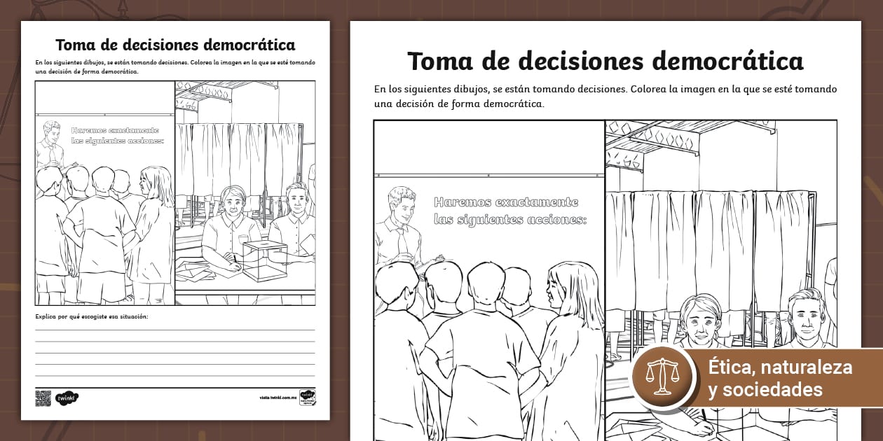 Toma de decisiones democrática (profesor hizo) - Twinkl