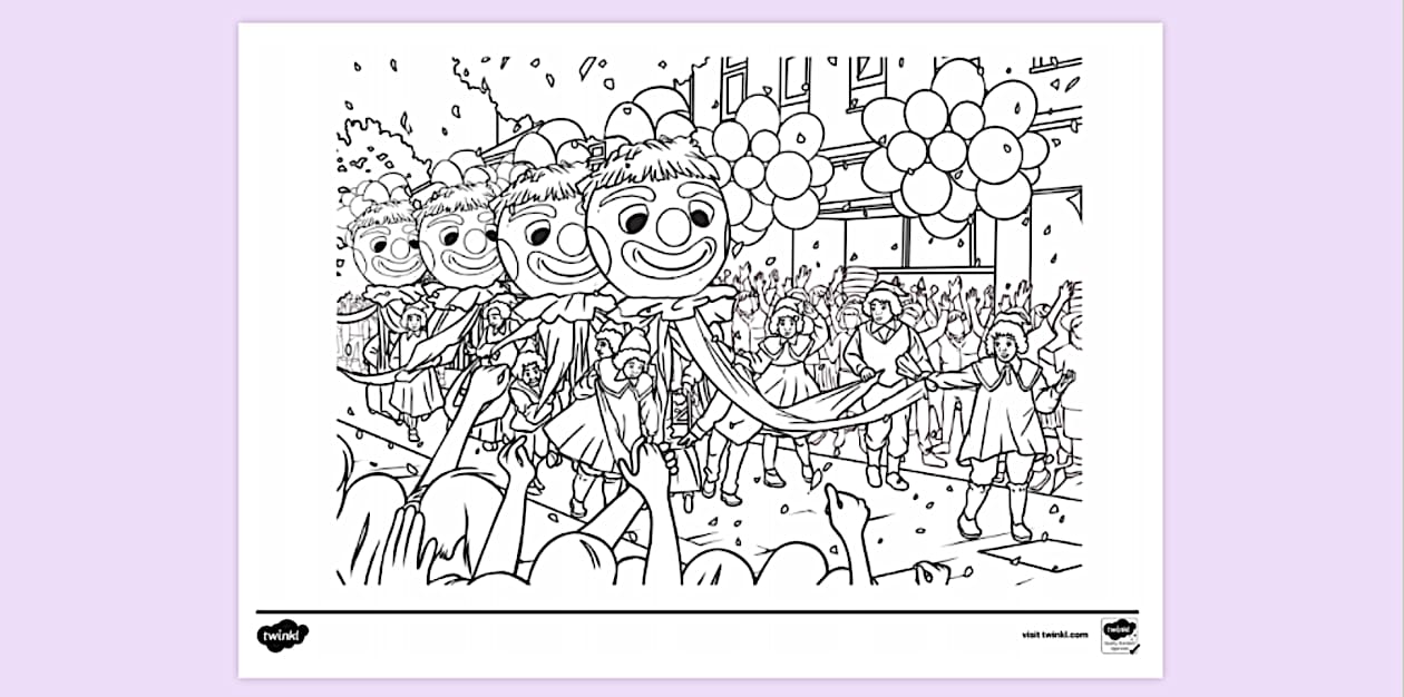 Parade Colouring | Colouring Sheet (teacher made) - Twinkl