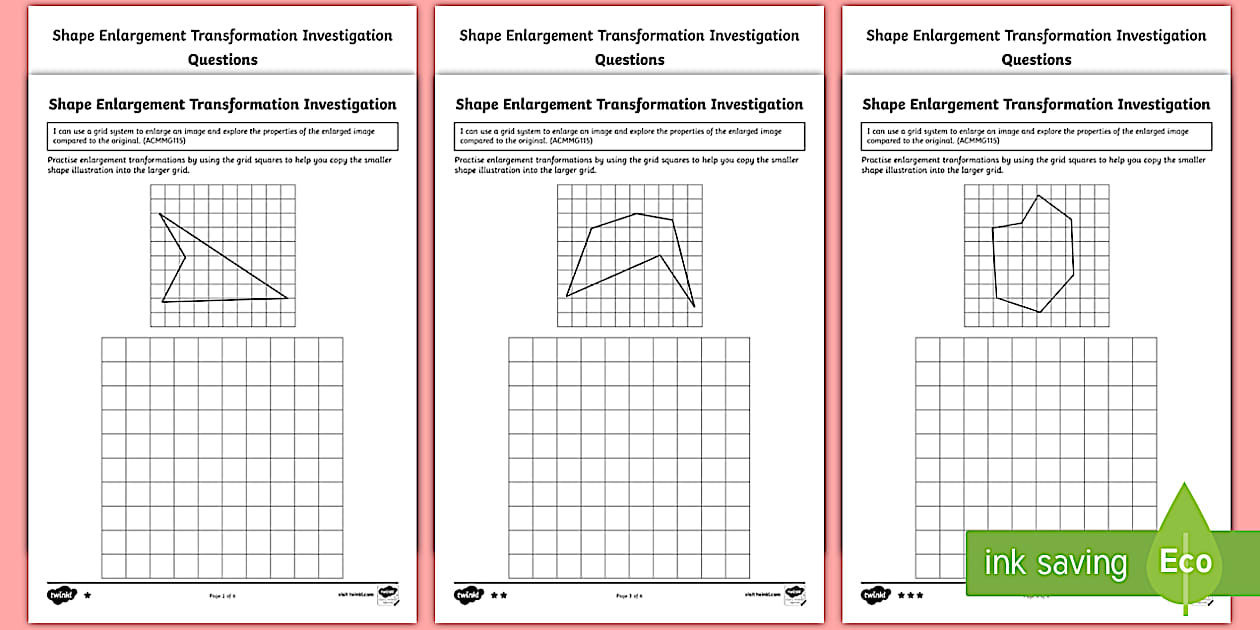 Higher Ability Shape Enlargement Transformation Investigation ...