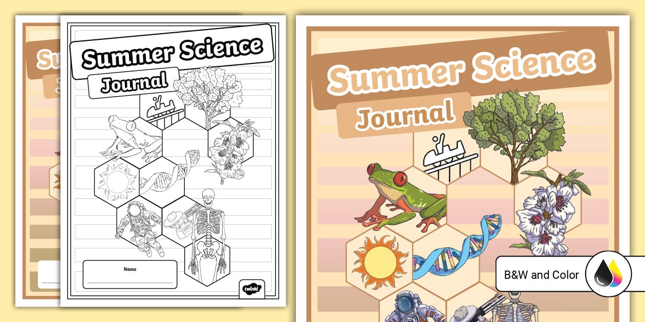 Summer Science Binder Cover for 6th-8th Grade - Twinkl