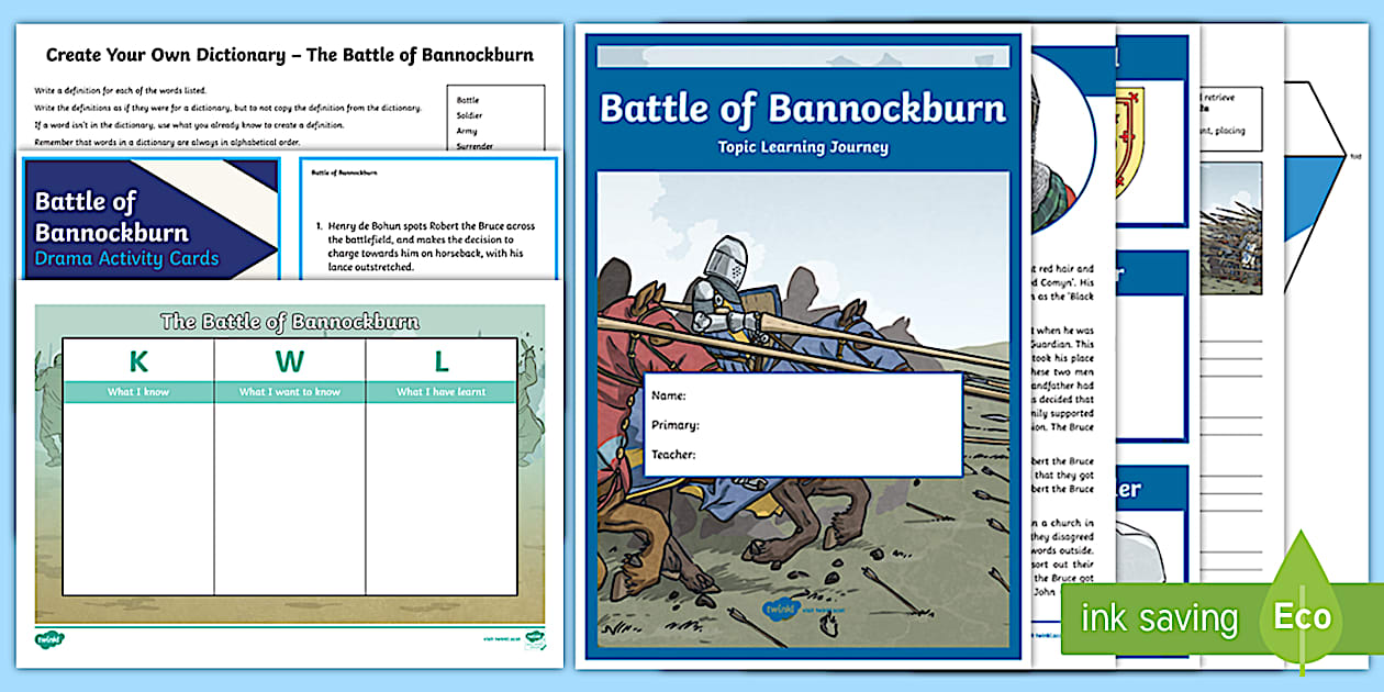Battle of Bannockburn Facts - Second Level Resource Pack