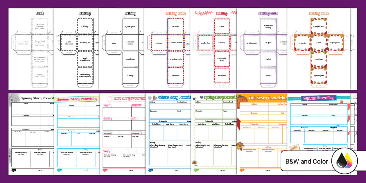 Creative Writing Dice and Prewriting Pack for 6th-8th Grade