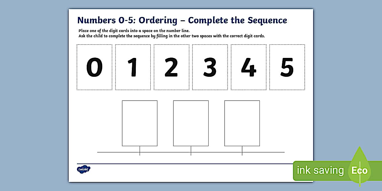 👉 KS2 Maths Number Bonds 0 - 5 Ordering Worksheet - Twinkl