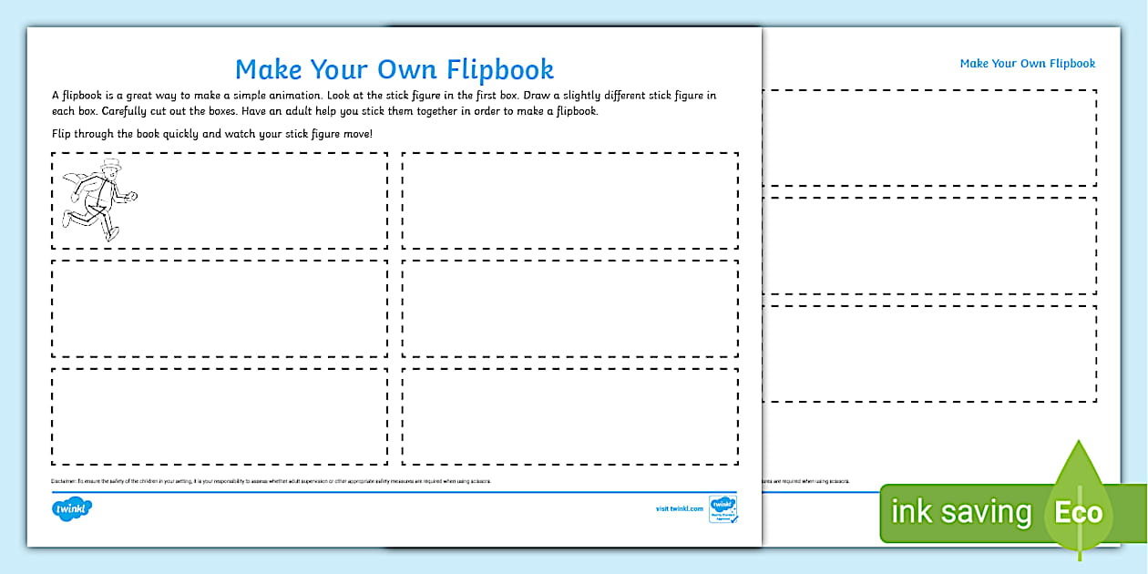 Make Your Own Flipbook Activity Sheet | Twinkl - Twinkl