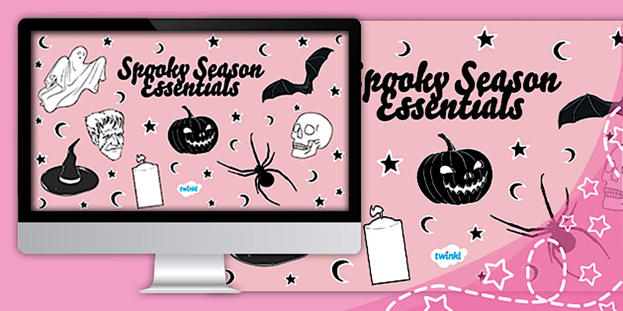 Spooky Season Essentials Desktop Screensaver (Teacher-Made)
