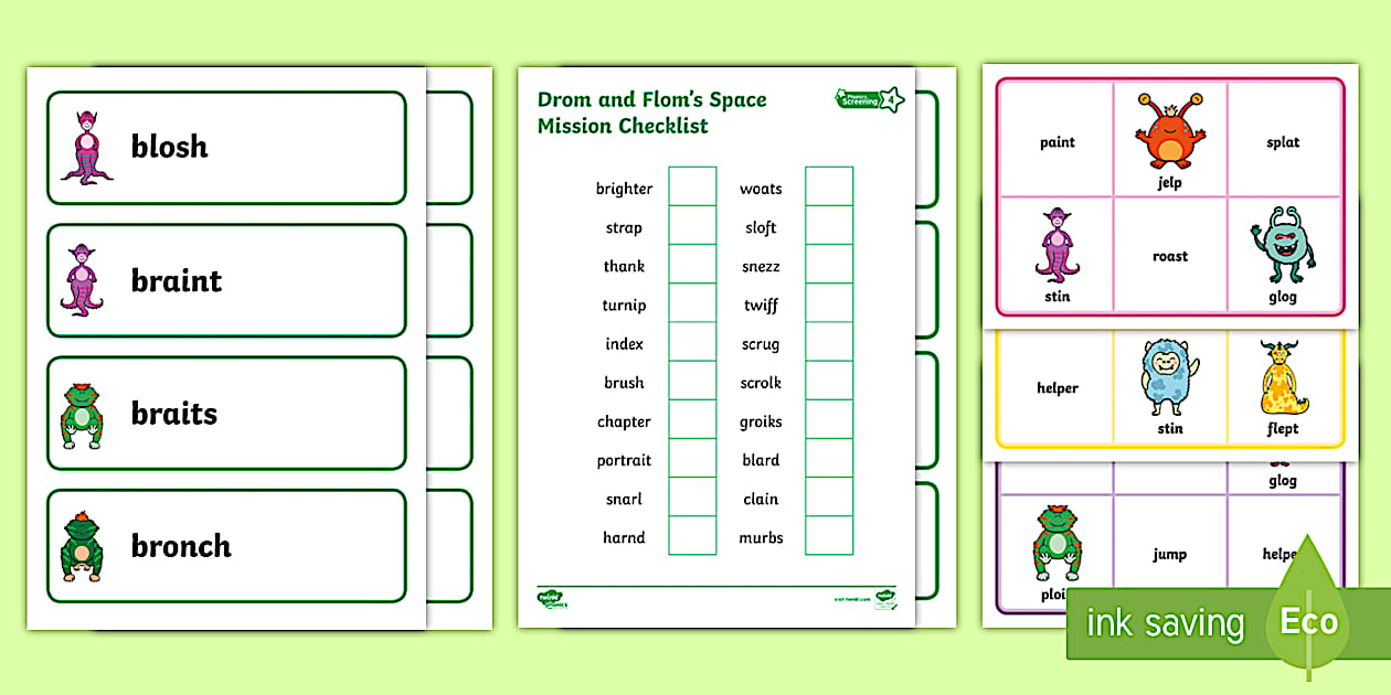 Level 4 Twinkl Phonics Screening Check Group Games
