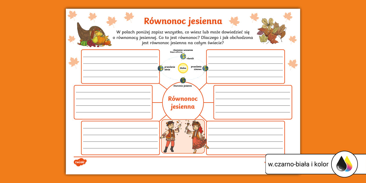 Pierwszy dzień jesieni | Mapa myśli | Karta pracy - Twinkl