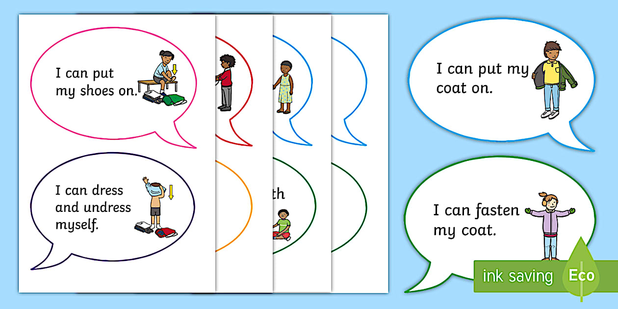 EYFS 'I Can...' Display Speech Bubbles (teacher made)