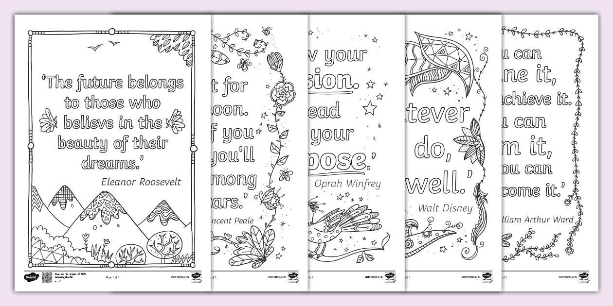 Mindfulness Year 6 Graduation Quotes Colouring Pages