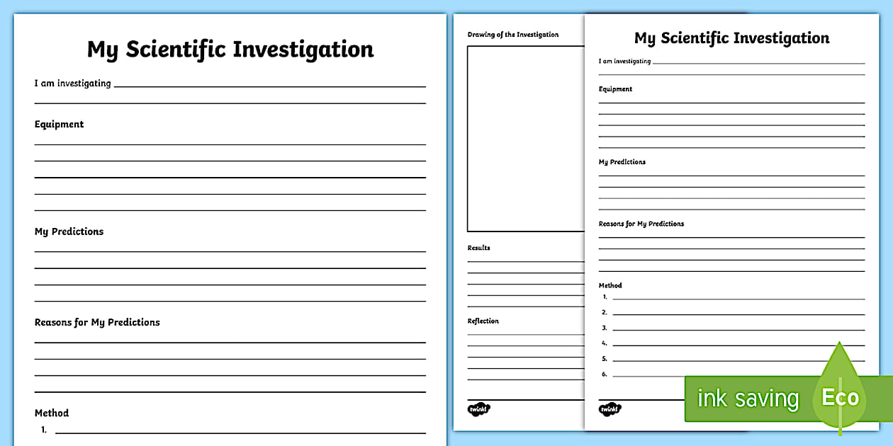 Science Experiment Template - F-Y6 - Primary Resources