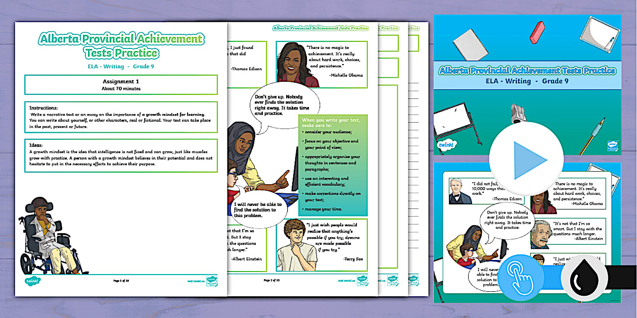 AB Testing Practice Grade 9 English Writing 1 (teacher made)