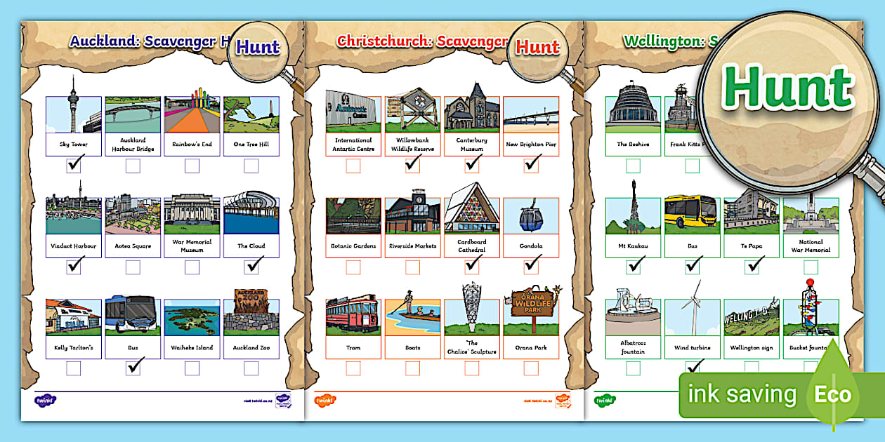 New Zealand Scavenger Hunt Activity Pack (teacher made)