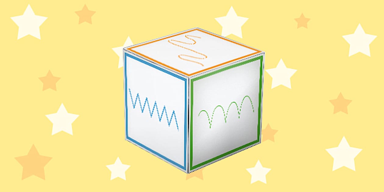 Mark-Making Dice Net (teacher made) - Twinkl