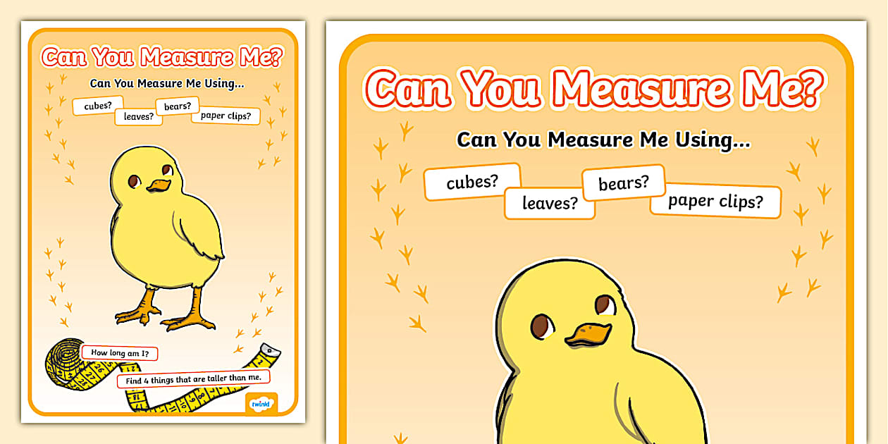 👉 Can You Measure Me? Chick Discussion Prompt Poster