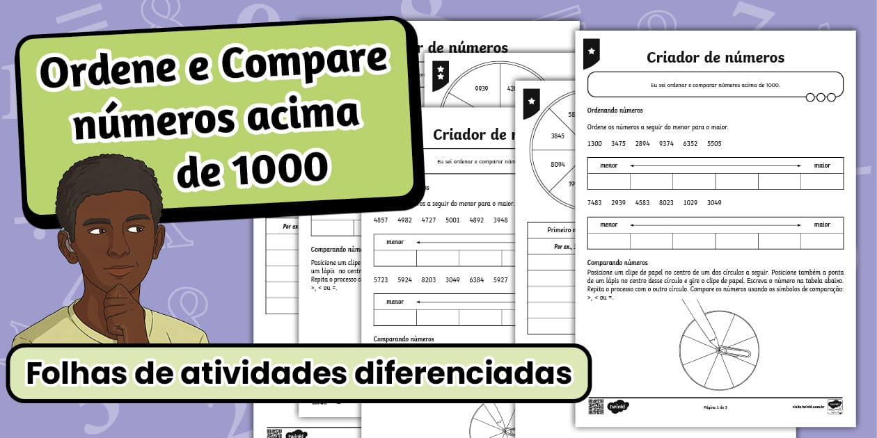Ordene e Compare números acima de 1000