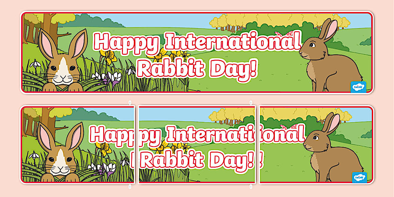 Happy International Rabbit Day! Display Banner - Twinkl