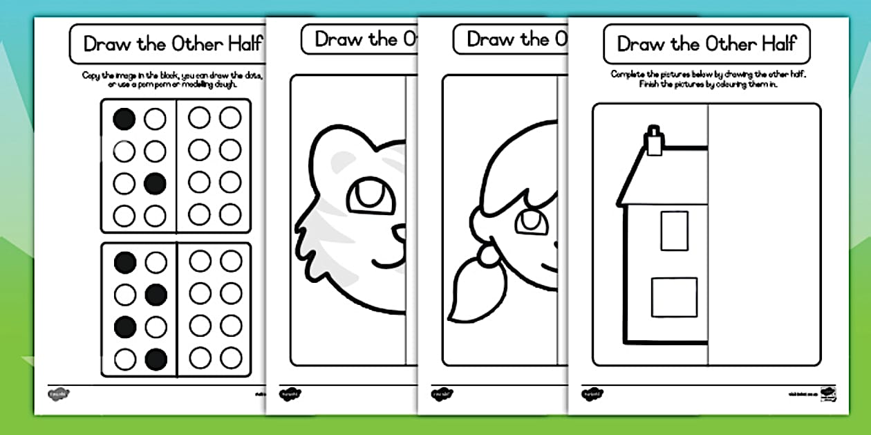 Grade R Symmetry Drawing Activity (teacher made) - Twinkl