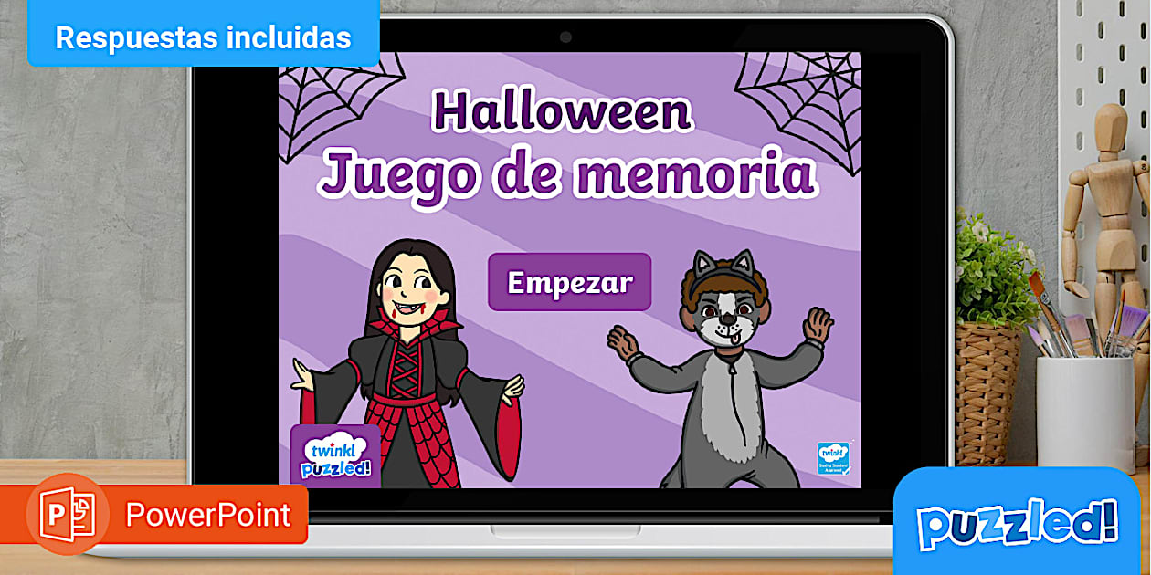 Juego de memoria: Halloween - Twinkl Puzzled - Twinkl