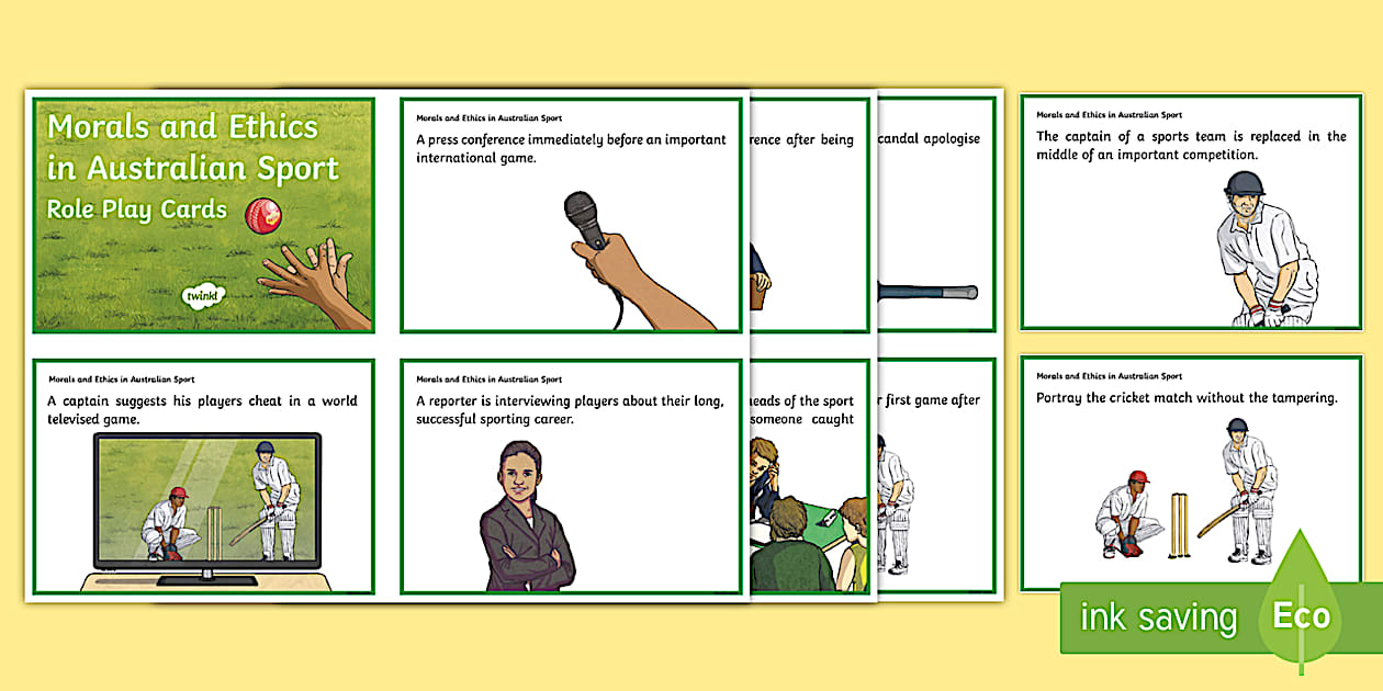 Cursive Australian Cricket Scandal Role Play Cards - Twinkl