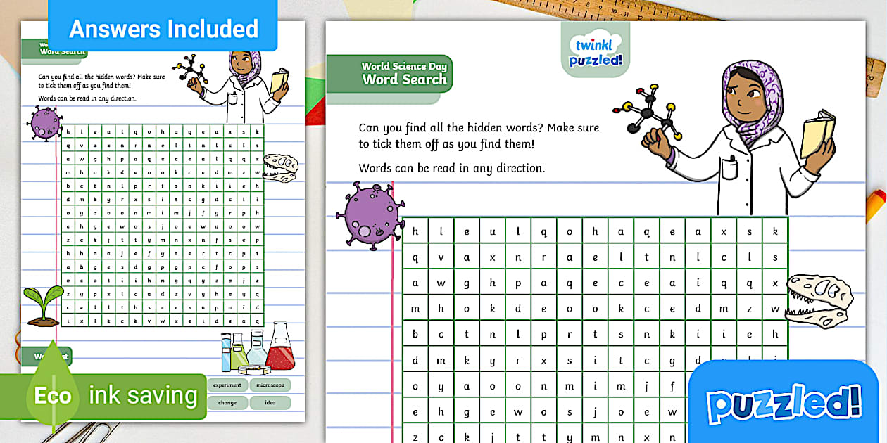 World Science Day Word Search | Twinkl Resources - Twinkl