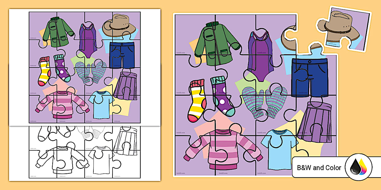 Clothes Puzzle (Hecho por educadores) - Twinkl