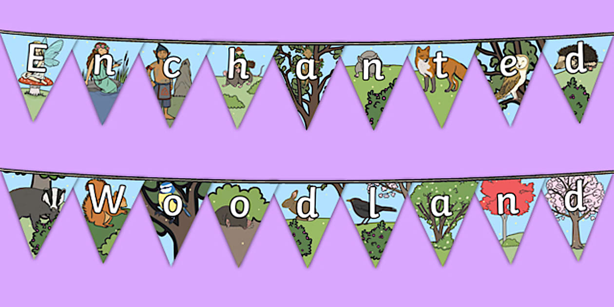 Enchanted Woodland Bunting (teacher made) - Twinkl