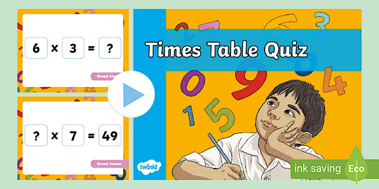 Times Table Quiz PowerPoint - Maths Resource (teacher made)