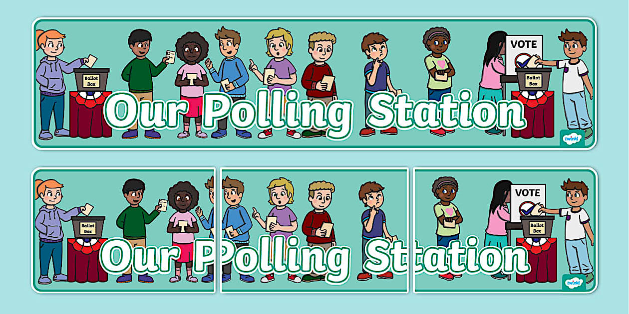Our Polling Station Display Banner (teacher made) - Twinkl